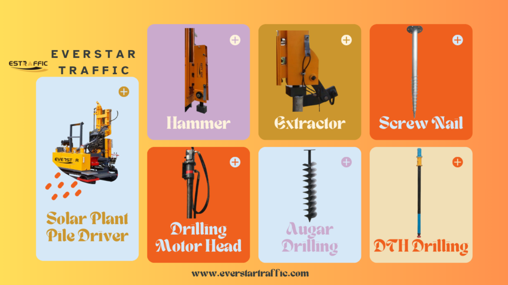 Self propelled solar plant pile driver machine - Estraffic Pile Driver ...
