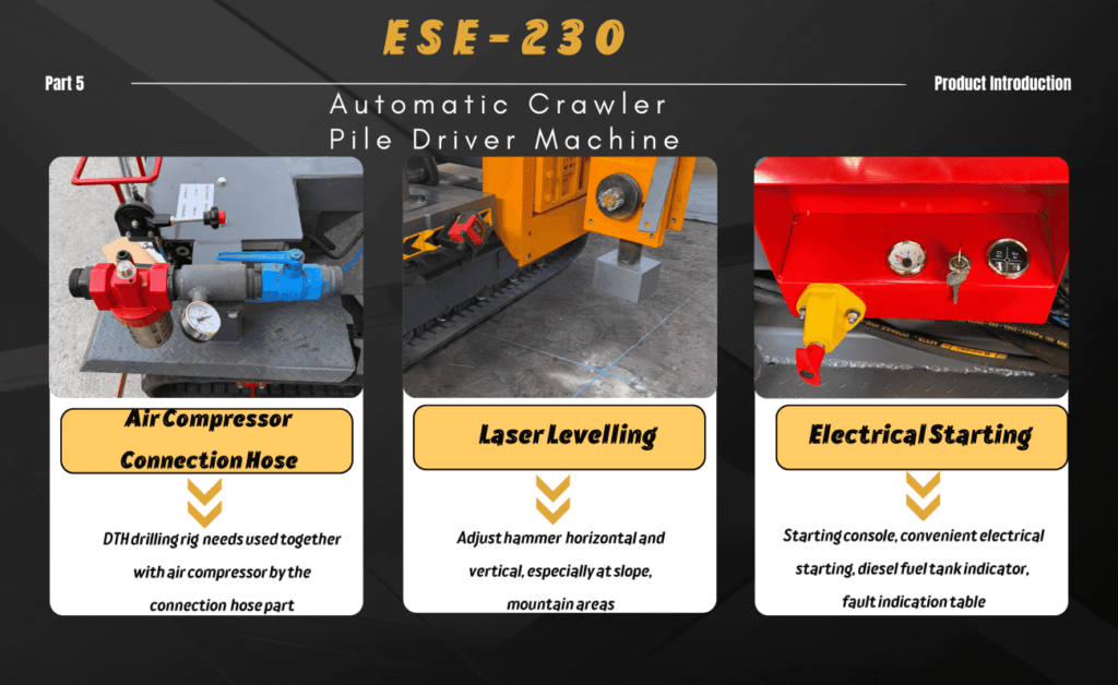 Automatic Crawler Pile Driver Machine ESE-230 - Estraffic Pile Driver ...