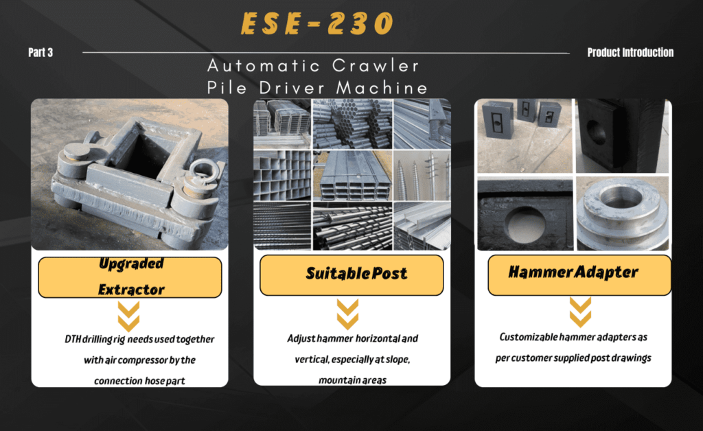 Automatic Crawler Pile Driver Machine ESE-230 - Estraffic Pile Driver ...